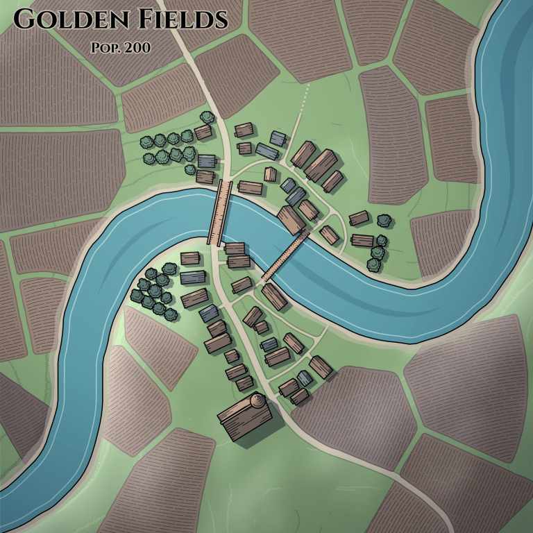 Explore Golden Fields: Shadowdark Campaign Maps